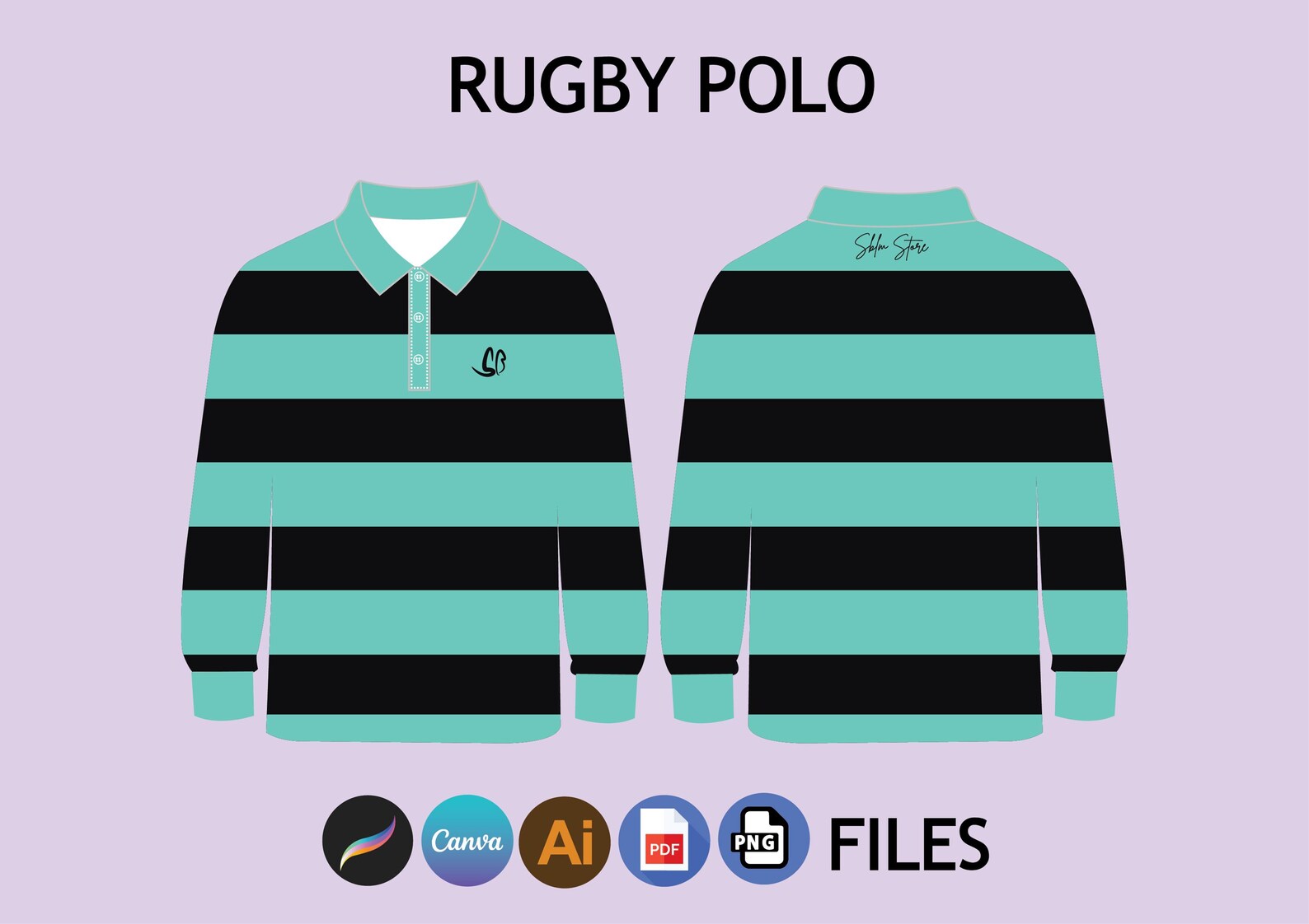 Streetwear Rugby Polo Shirt Mock up Fashion Wear Digital Clothing ...