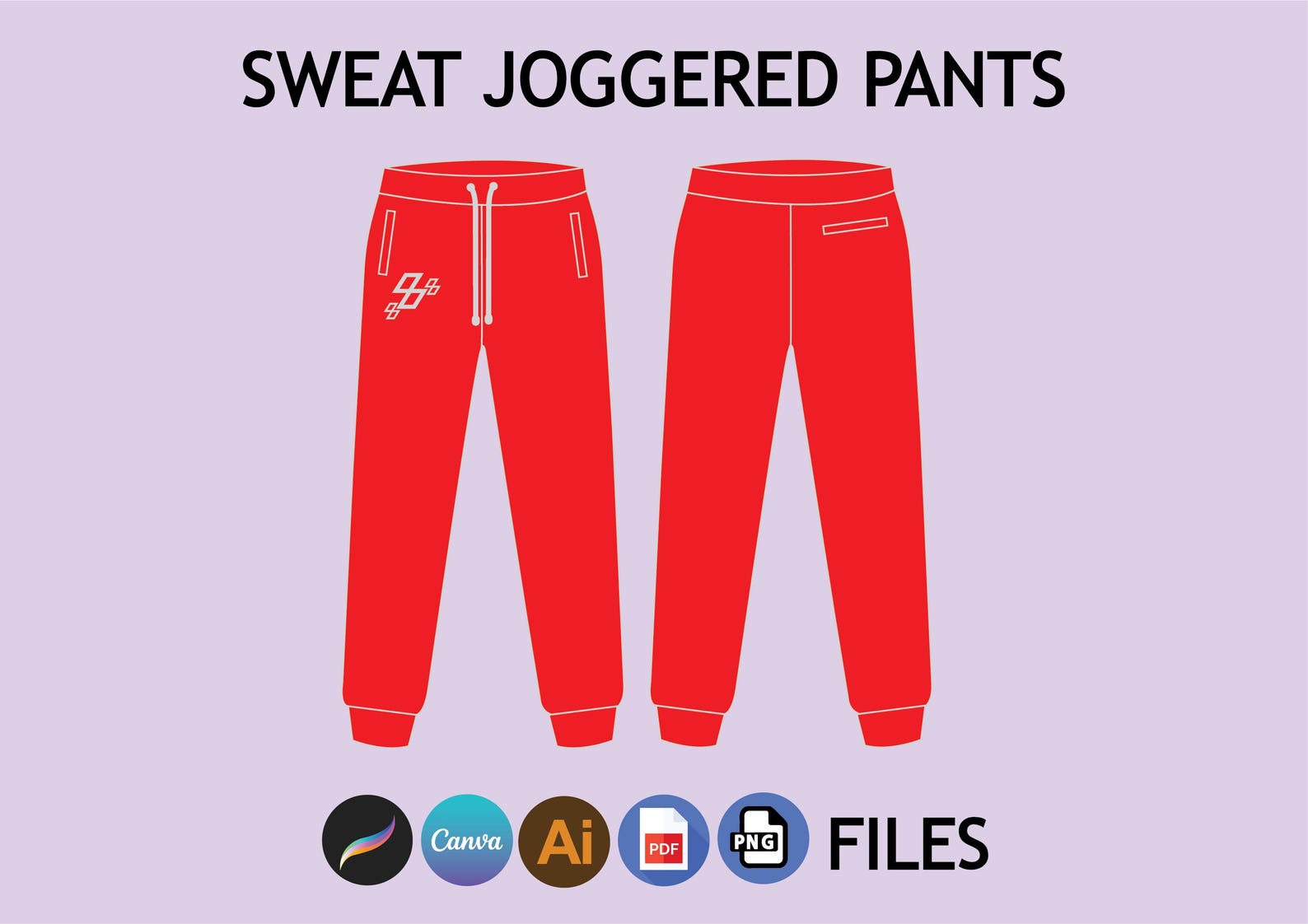 Joggered Pants Mock up Fashion Wear Digital Clothing Procreate Mock up ...