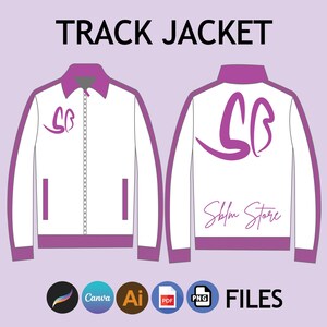 Streetwear Track Jacket Mock up Fashion Wear Digital Clothing Procreate ...
