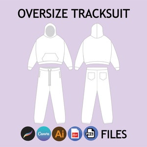 Streetwear Tracksuit Mockup Fashion Wear Digital Clothing Procreate ...