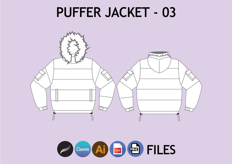 Puffer Jacket Mockup Fashion Wear Digital Clothing Procreate Mockup ...