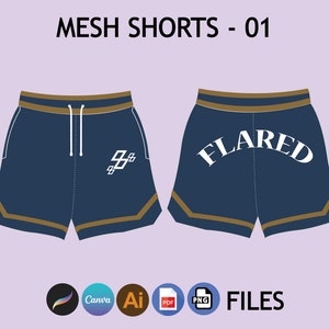 Streetwear Mesh Shorts Mock up Fashion Wear Digital Clothing Procreate ...