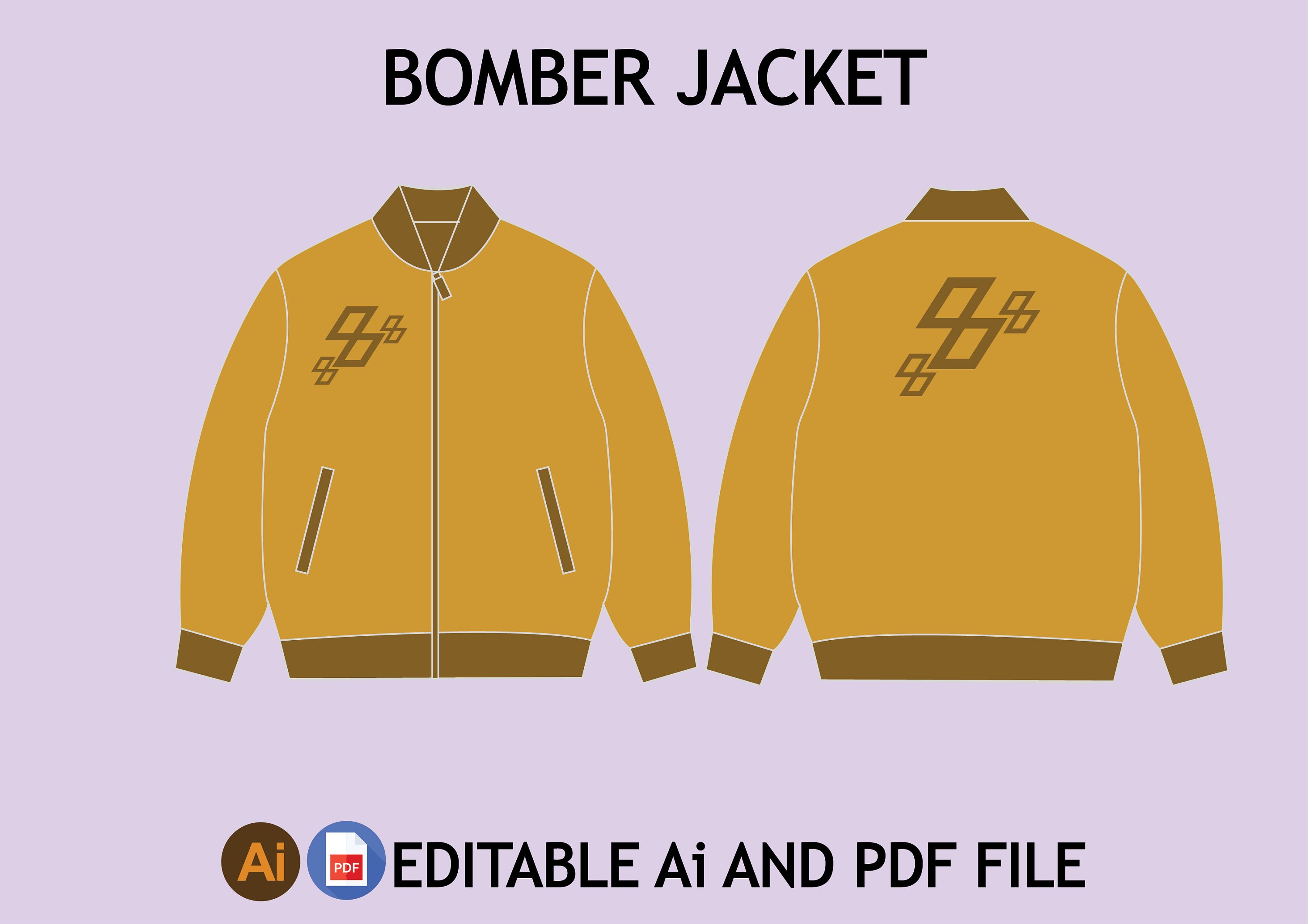 Streetwear Bomber Jacket Template Mock up Fashion Wear Digital Clothing ...