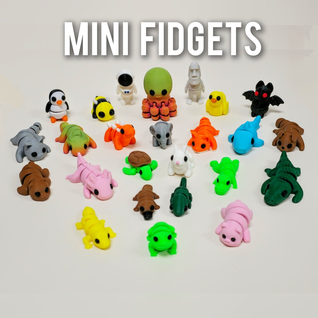 Mini Fidget Animals Minis Fidgets Articulated Colourful Figures Giftbag ...
