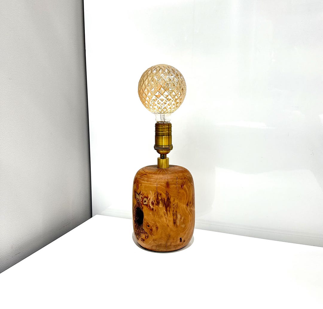 Decorative Wooden Lamp – Stylish Table Light for Bedroom & Living Room ...