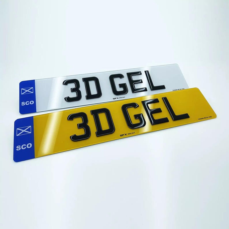 SCOTLAND Car Number Plates - Road Legal or Show Plates - Etsy UK