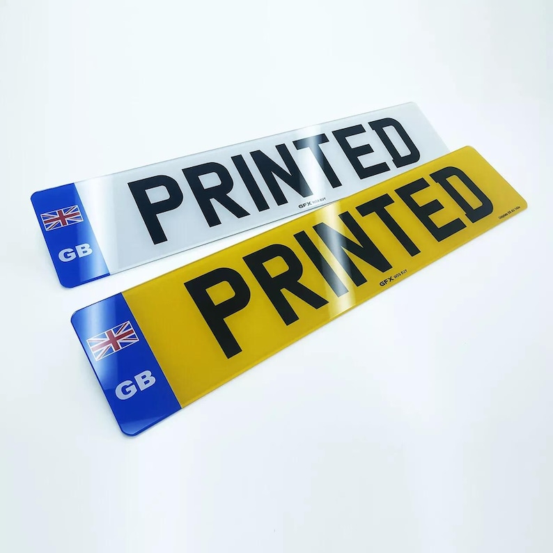 GB Flag Car Number Plates - Road Legal, Front and Rear Pair - Etsy UK
