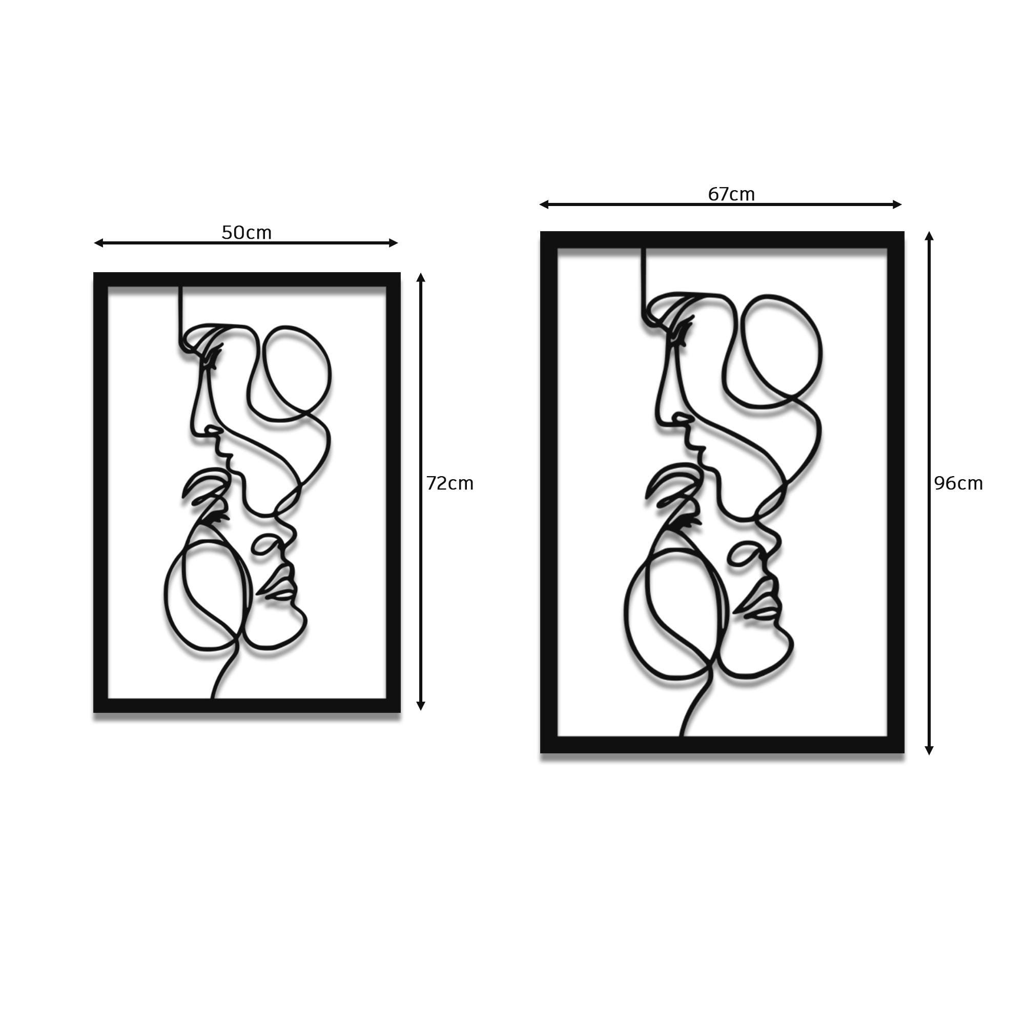 Metal Faces Wall Art, Metal Line Wall Art, Abstact Face Wall Art, Woman ...