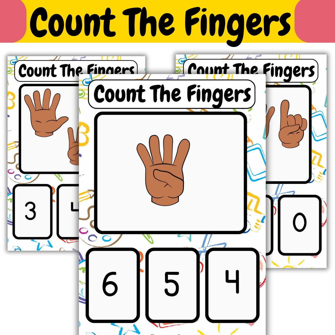Count the Fingers Worksheet: Fun Counting up to 20 Activity for Kids ...