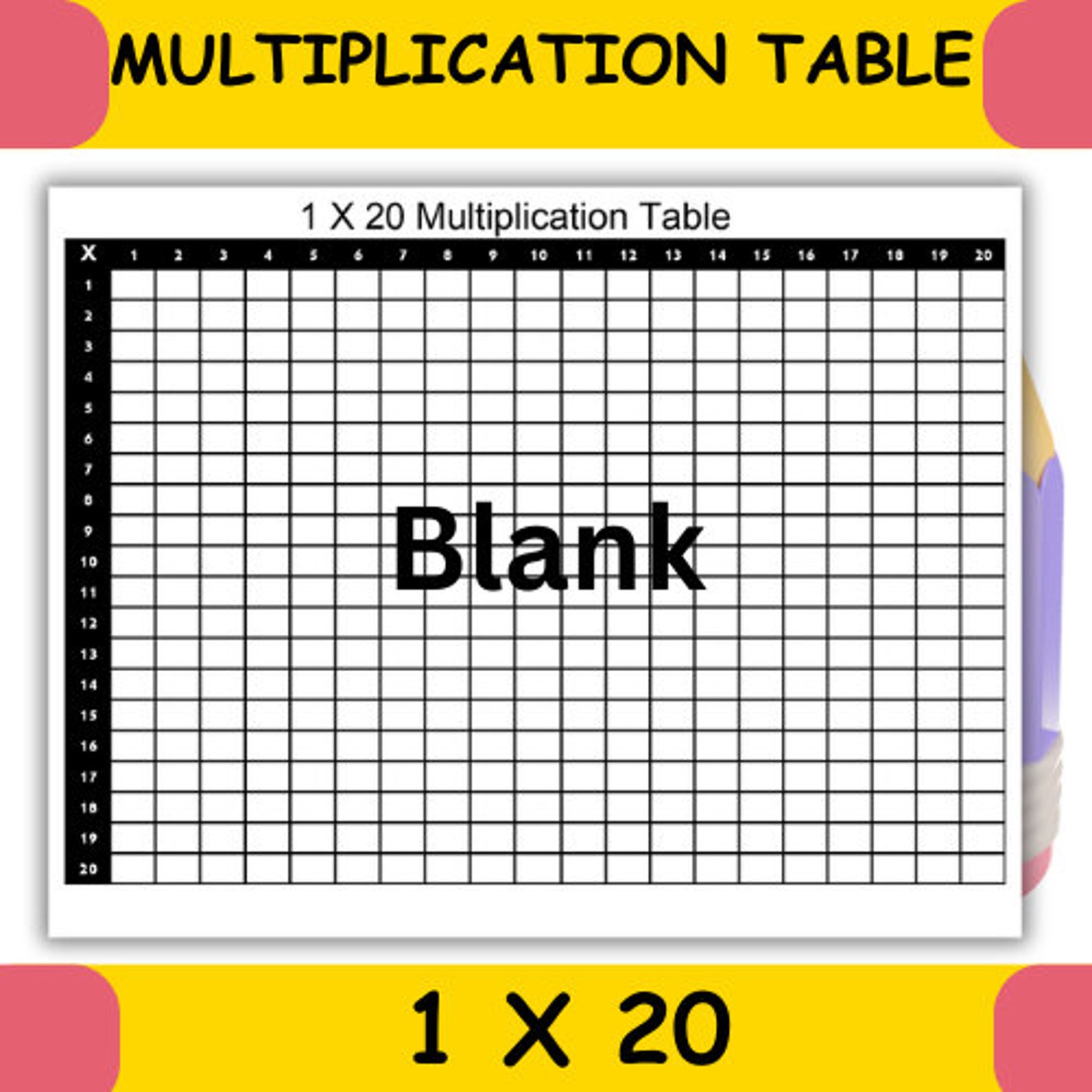 Multiplication Table Multiplication Challenge Multiplication Table ...