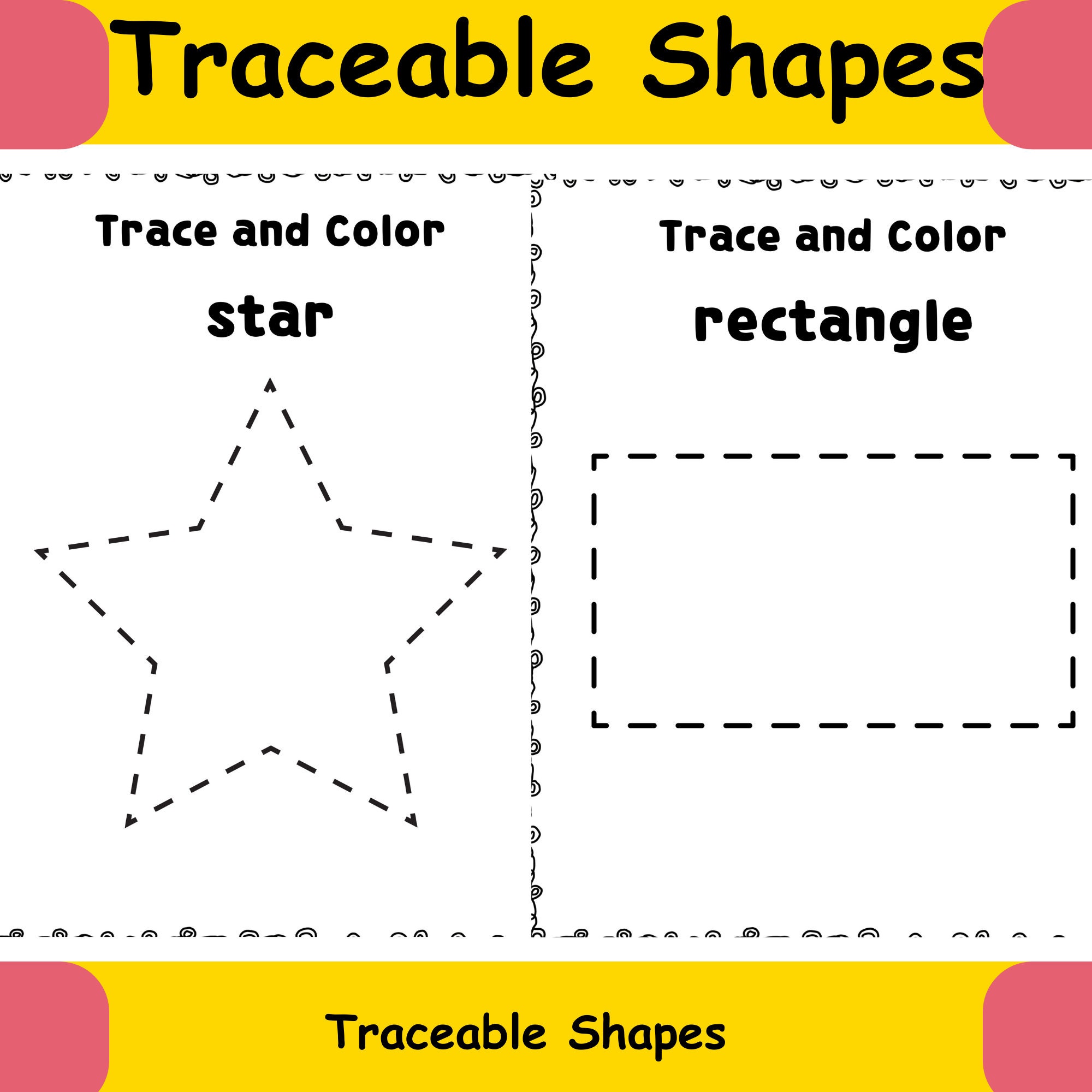 Traceable Shapes Activity Book for Preschoolers | Fine Motor Skills ...