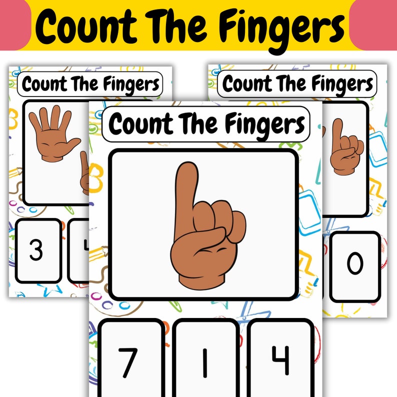 Count the Fingers Worksheet: Fun Counting up to 20 Activity for Kids ...