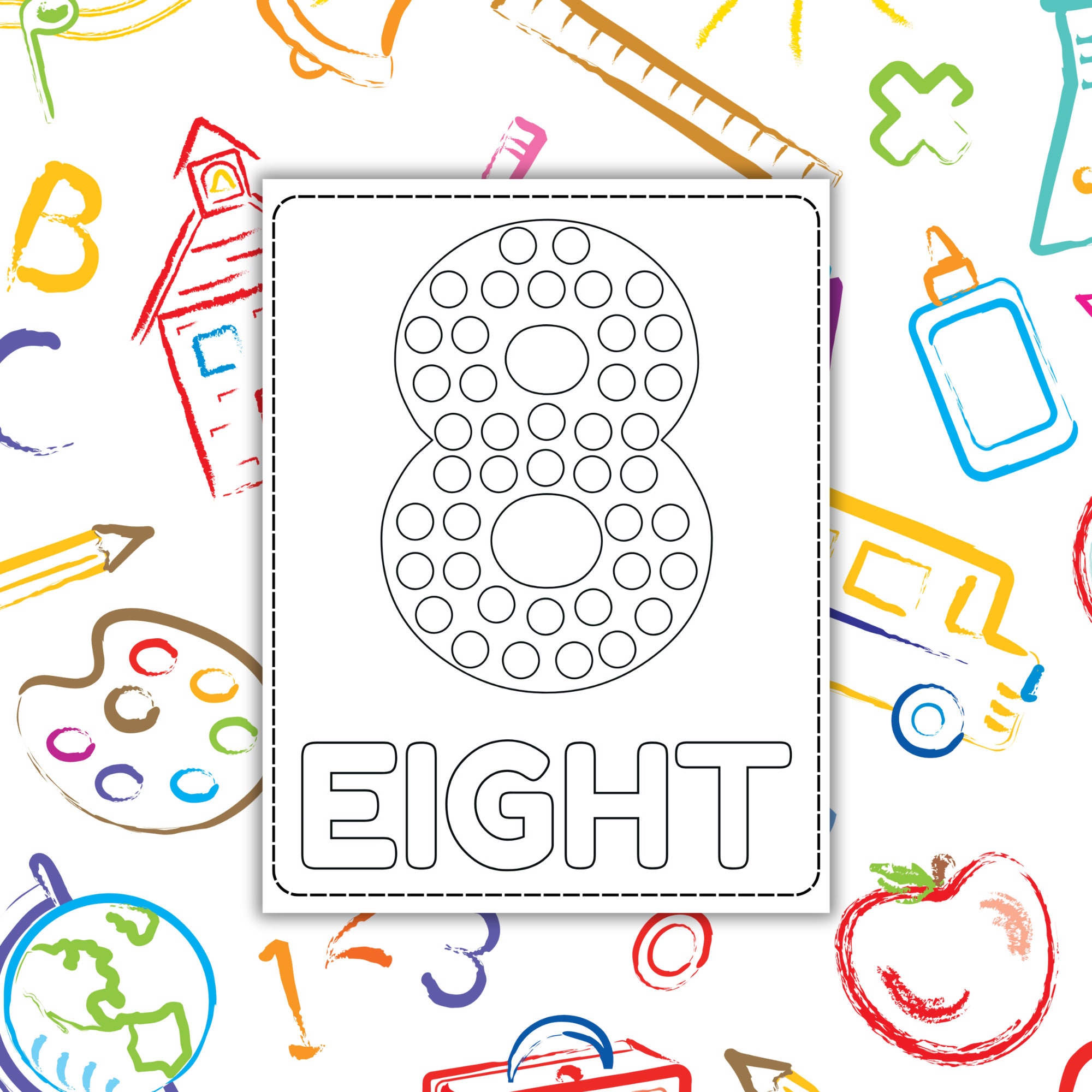 Printable Dot Maker Activity Coloring Page Worksheet | Numbers 0 - 10 ...