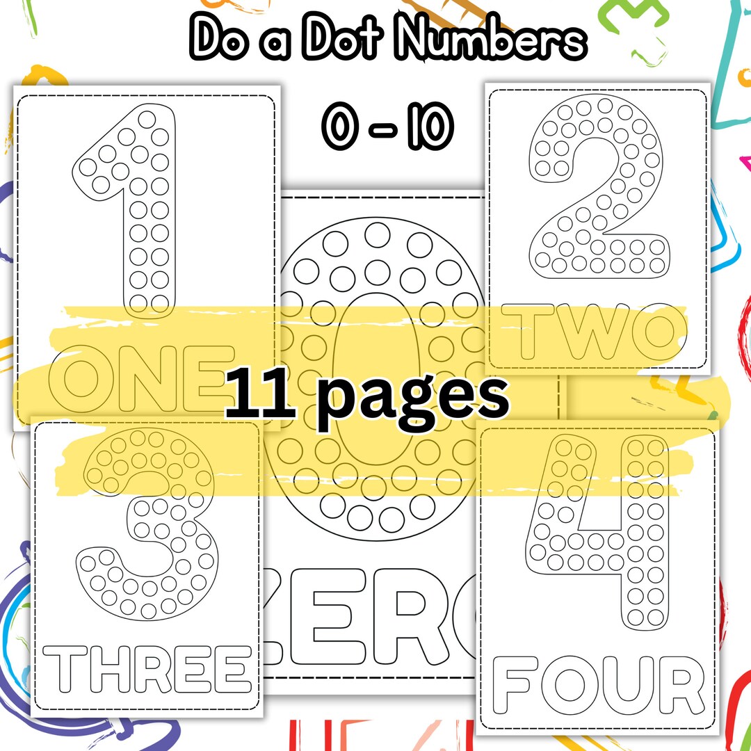 Printable Dot Maker Activity Coloring Page Worksheet | Numbers 0 - 10 ...