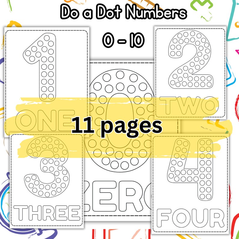 Printable Dot Maker Activity Coloring Page Worksheet | Numbers 0 - 10 ...