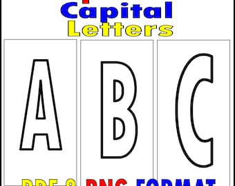 ABC Capital Letters Pdf Full Alphabet & Individual Letters Total 27 ...