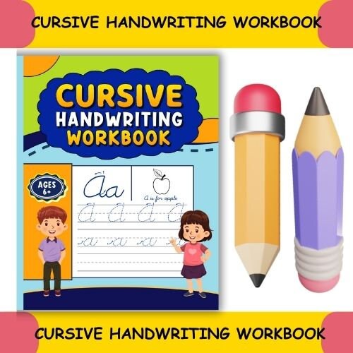 Cursive Writing Traceable Letters, Kids Handwriting Practice Workbook ...