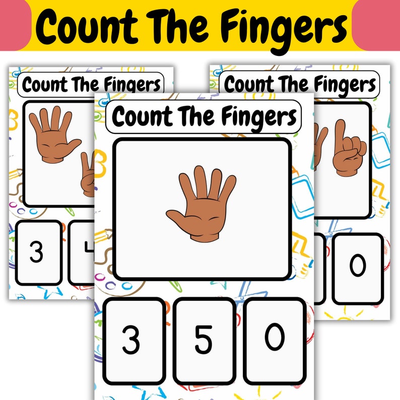 Count the Fingers Worksheet: Fun Counting up to 20 Activity for Kids ...