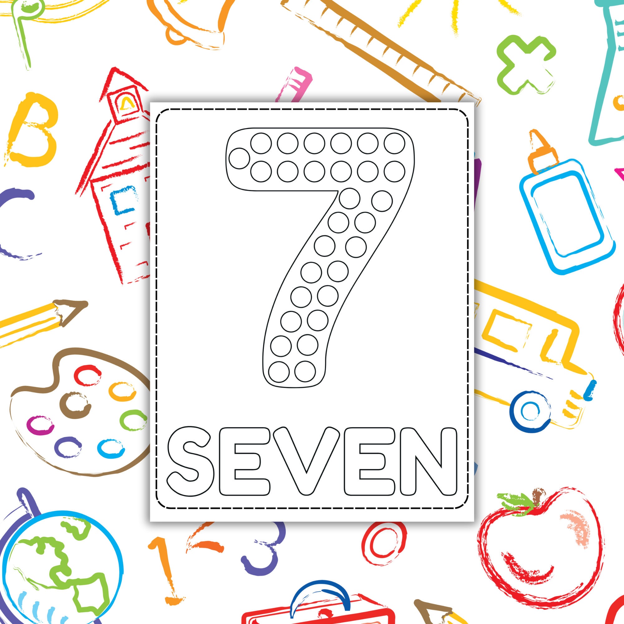 Printable Dot Maker Activity Coloring Page Worksheet | Numbers 0 - 10 ...