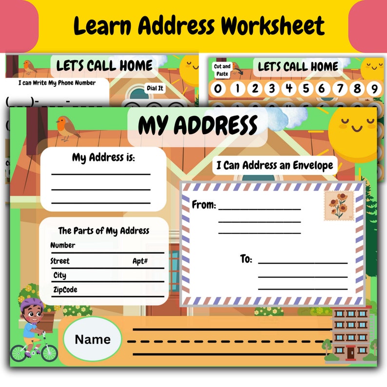 Phone Number and Address | Fun and Educational Worksheet for ...