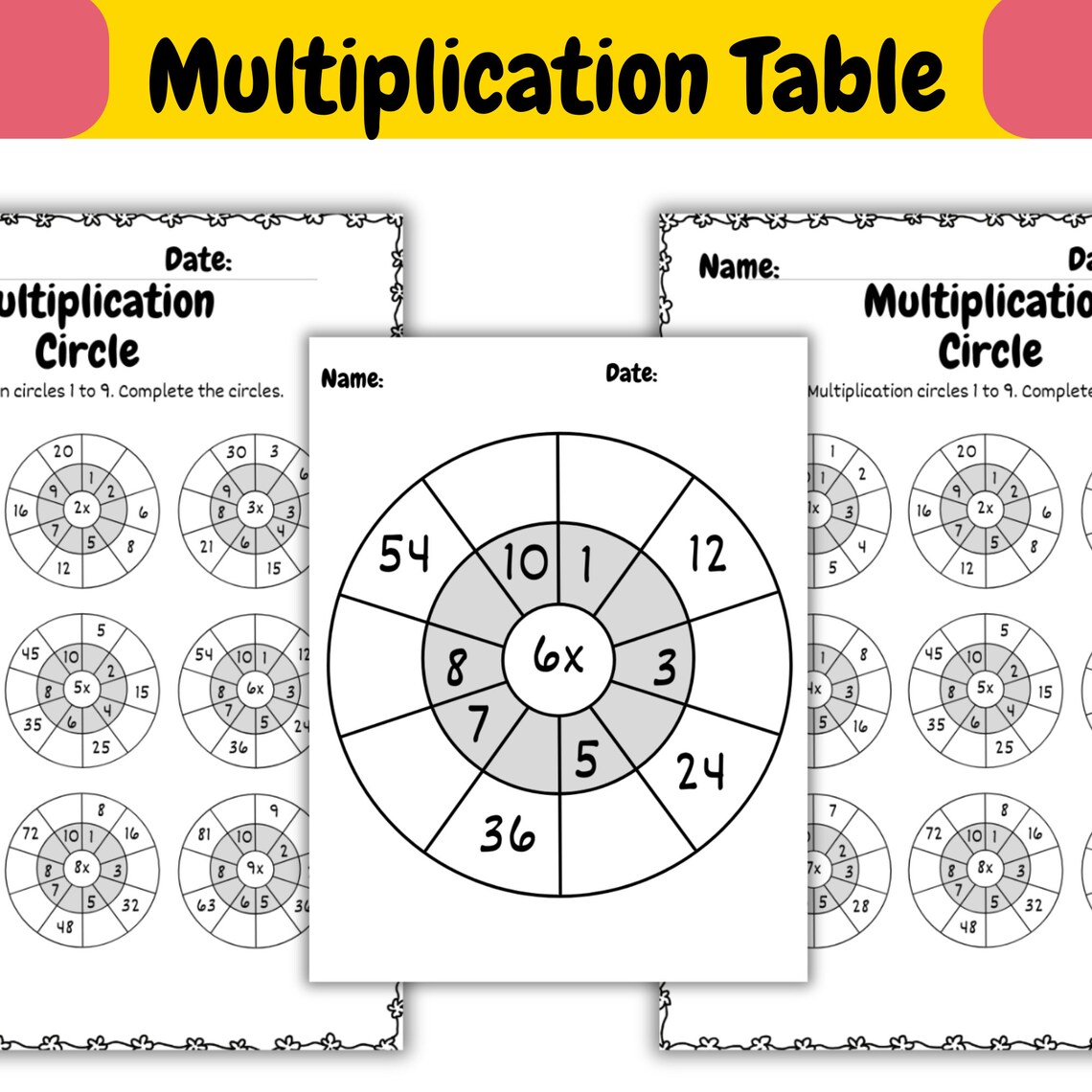 Multiplication Table Worksheet | Engaging Math Practice for Kids ...