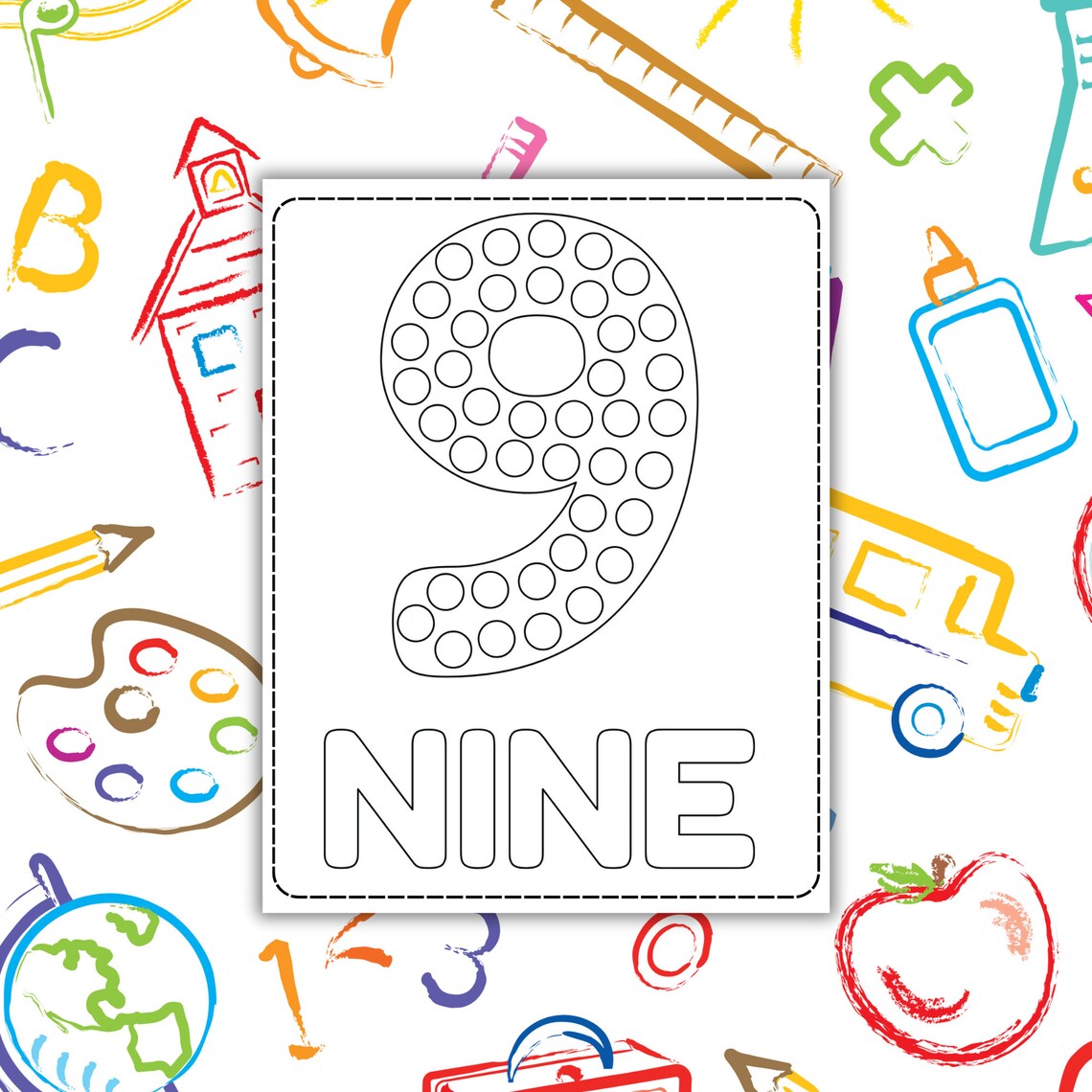 Printable Dot Maker Activity Coloring Page Worksheet | Numbers 0 - 10 ...