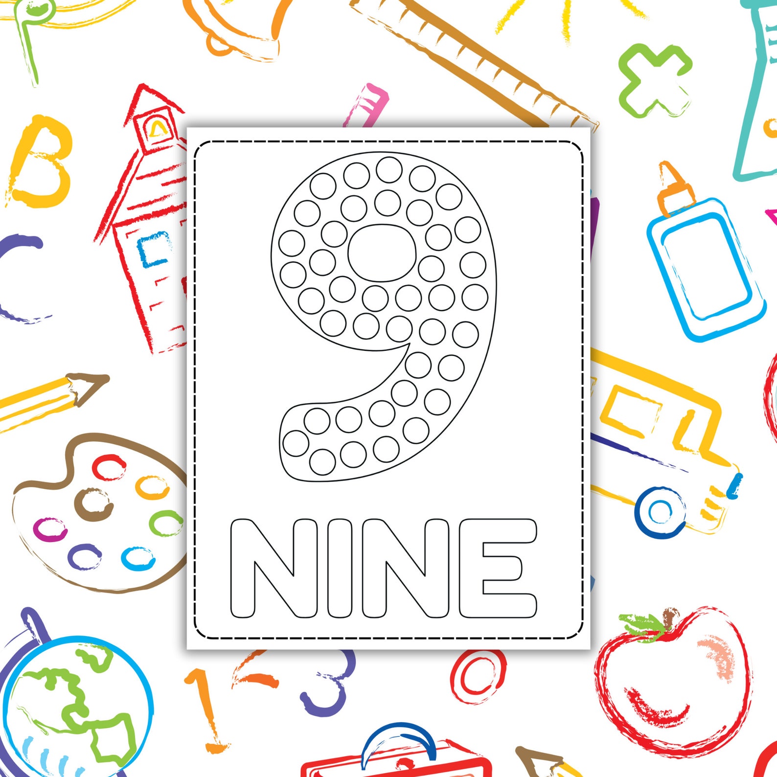 Printable Dot Maker Activity Coloring Page Worksheet | Numbers 0 - 10 ...