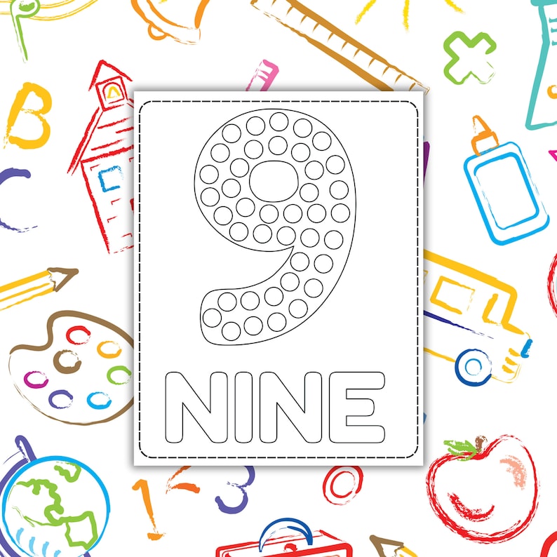Printable Dot Maker Activity Coloring Page Worksheet | Numbers 0 - 10 ...