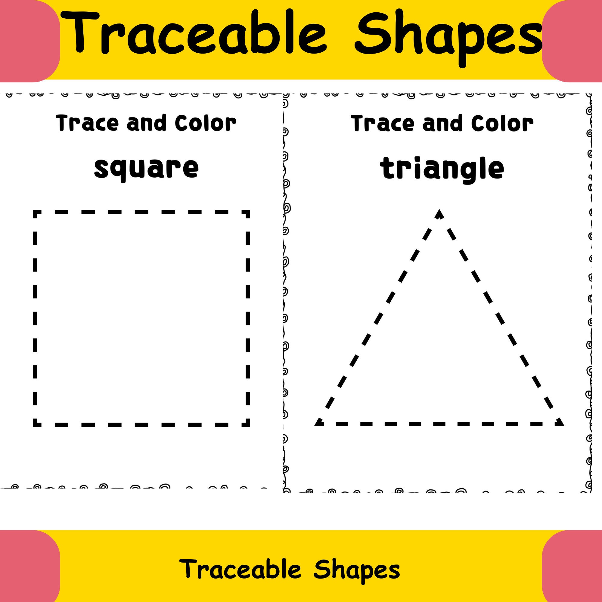 Traceable Shapes Activity Book for Preschoolers | Fine Motor Skills ...