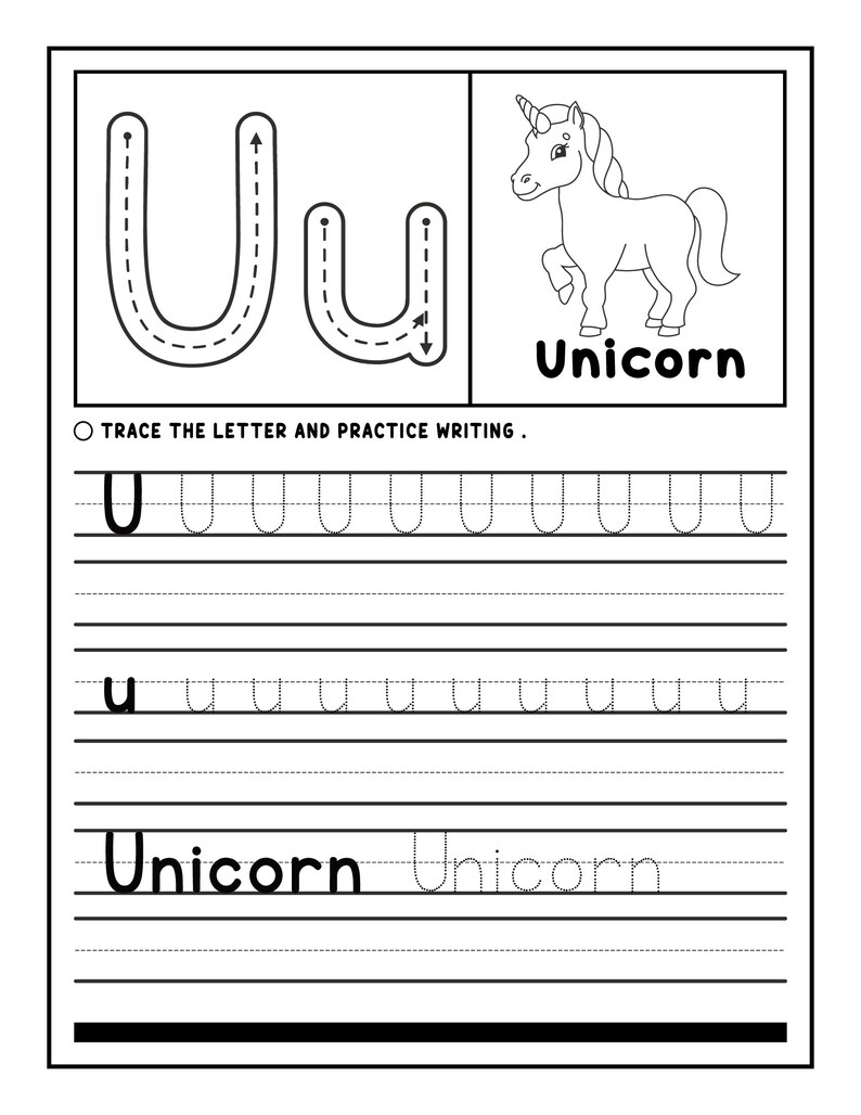 Traceable Letters, Kids Handwriting Practice Workbook, Improve ...