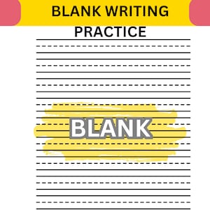 Blank Tracing Handwriting Practice Writing Worksheet Blank Handwriting ...