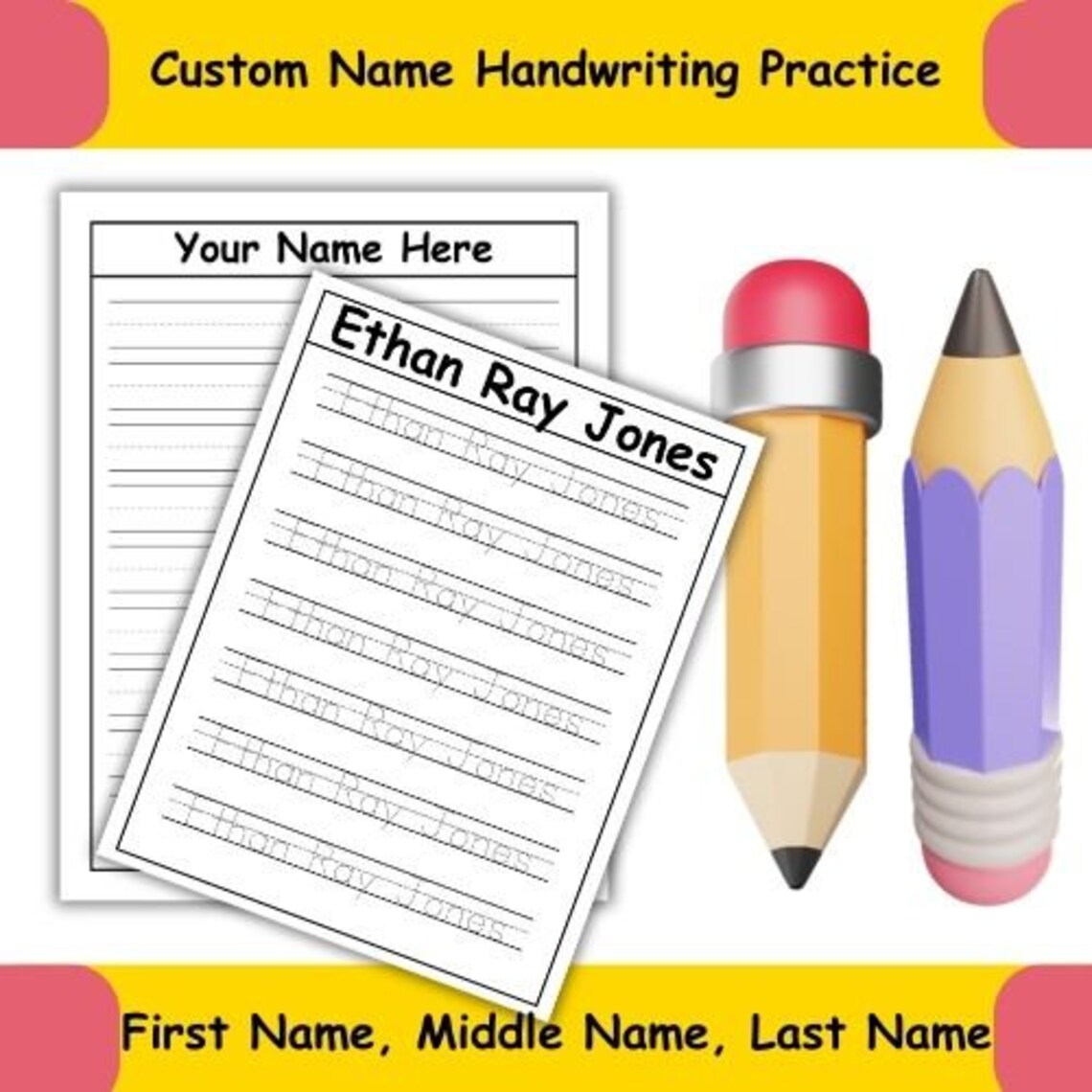 Traceable Name | Custom Name Handwriting Practice Sheet | Name Tracing ...