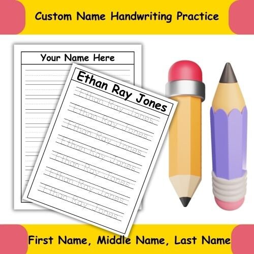 Traceable Name | Custom Name Handwriting Practice Sheet | Name Tracing ...