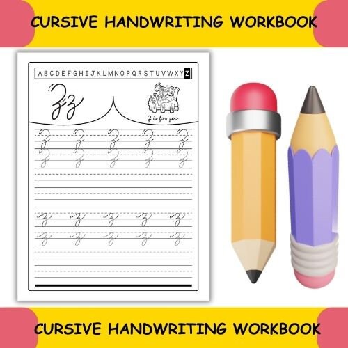 Cursive Writing Traceable Letters, Kids Handwriting Practice Workbook ...