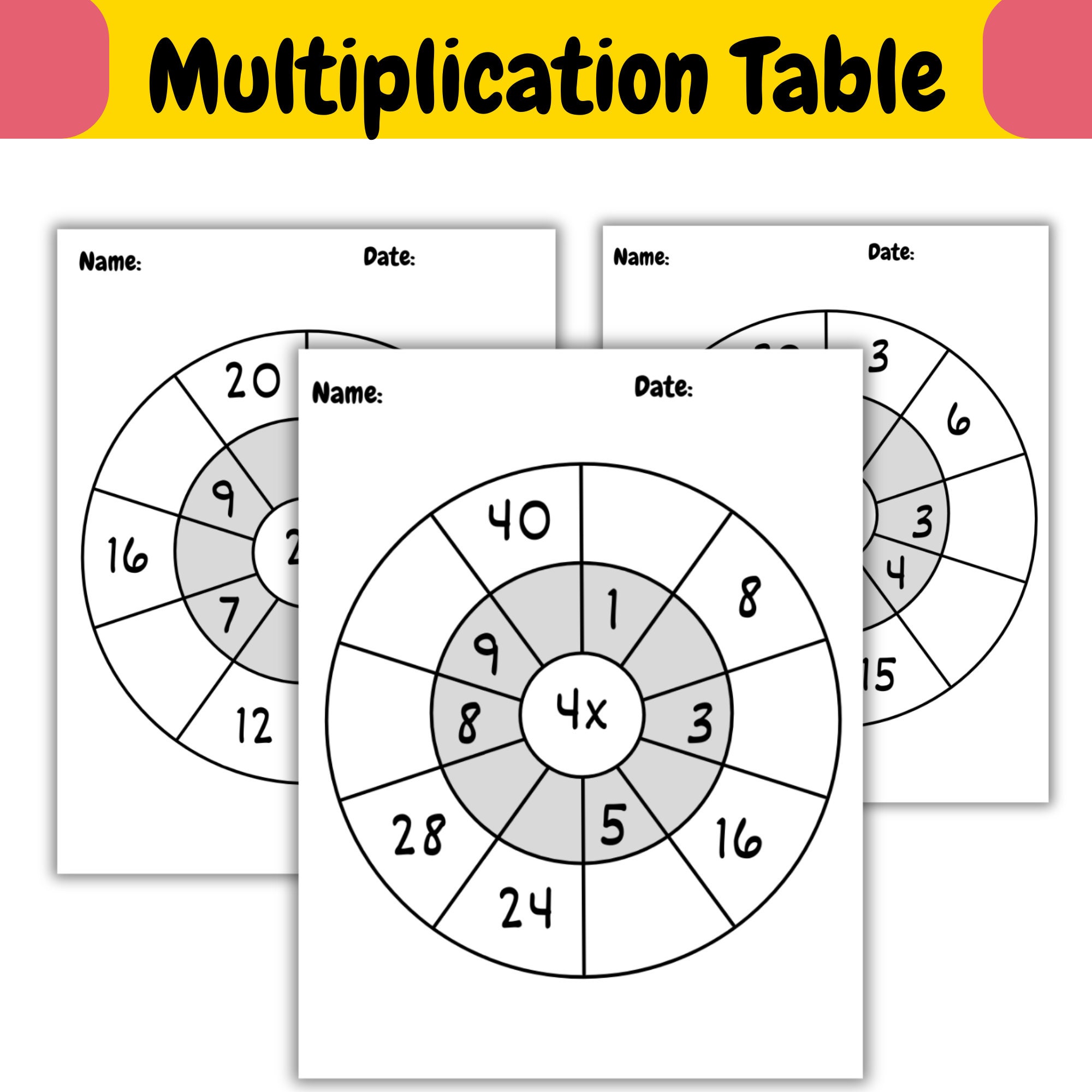 Multiplication Table Worksheet | Engaging Math Practice for Kids ...