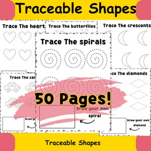 Traceable Shapes Activity Book for Preschoolers | Fine Motor Skills ...