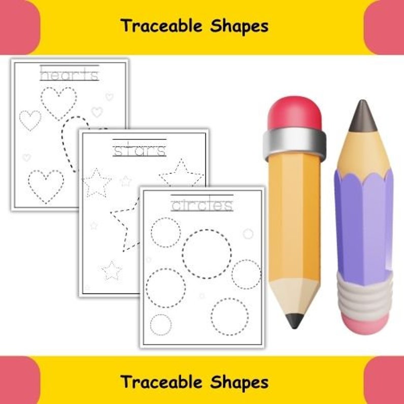 Traceable Shapes PDF, Multiple Sizes, Learn to Draw, Art Lesson ...