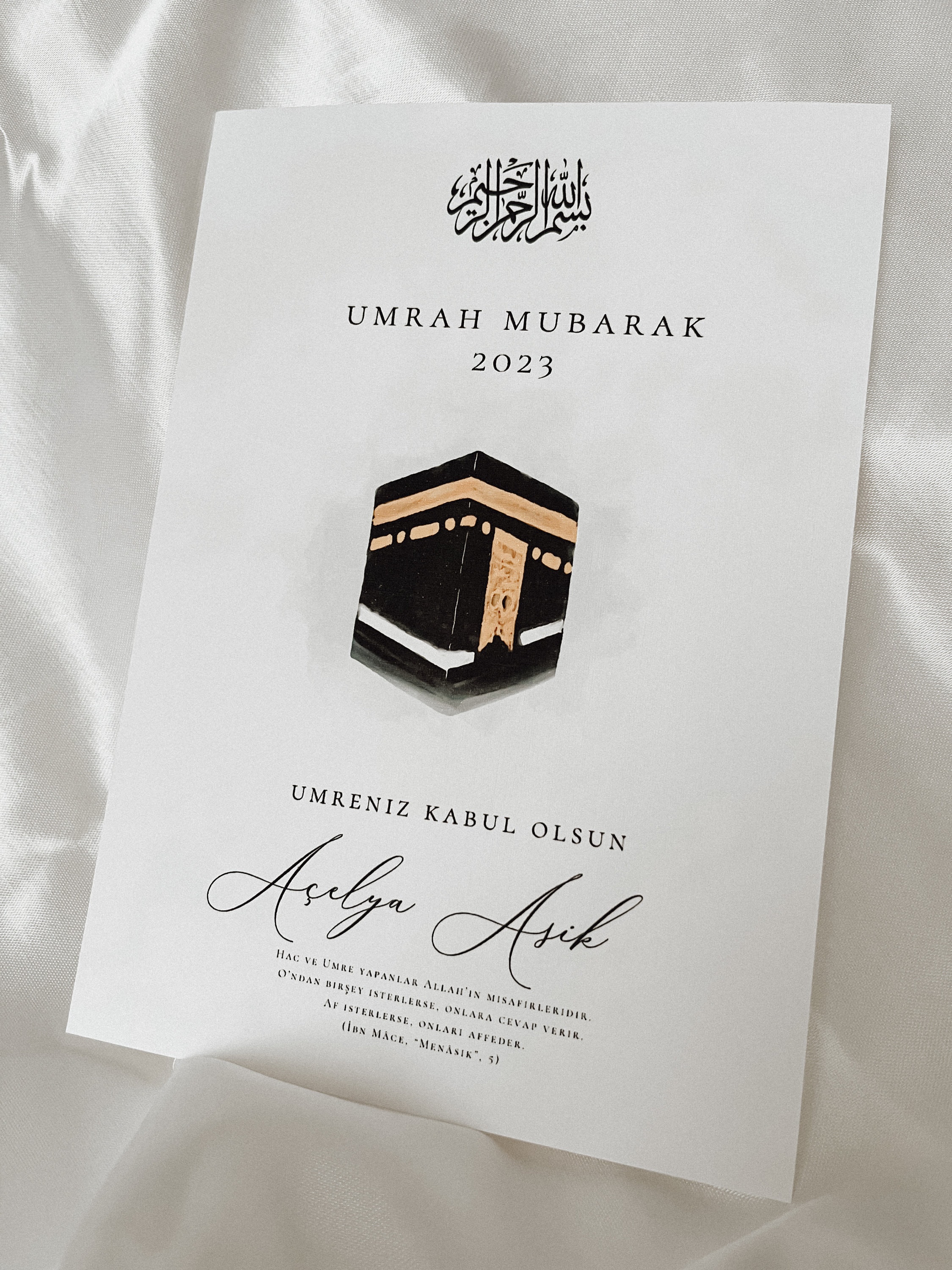 Umre Hatirasi / Umrah Mubarek Poster A5 - Etsy