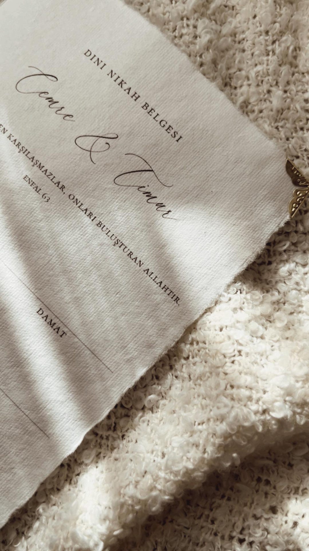 Dini Nikah Belgesi Islamic Marriage Certificate Handmade Paper - Etsy
