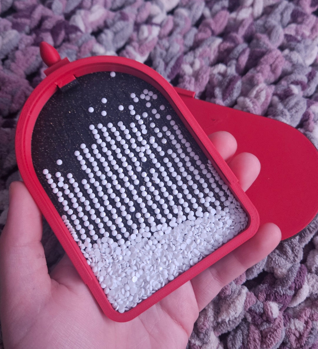 Rounded 3d Printed Diamond Art Tray With Sliding Lid and Stopper, Convenient and Easy to Use ...