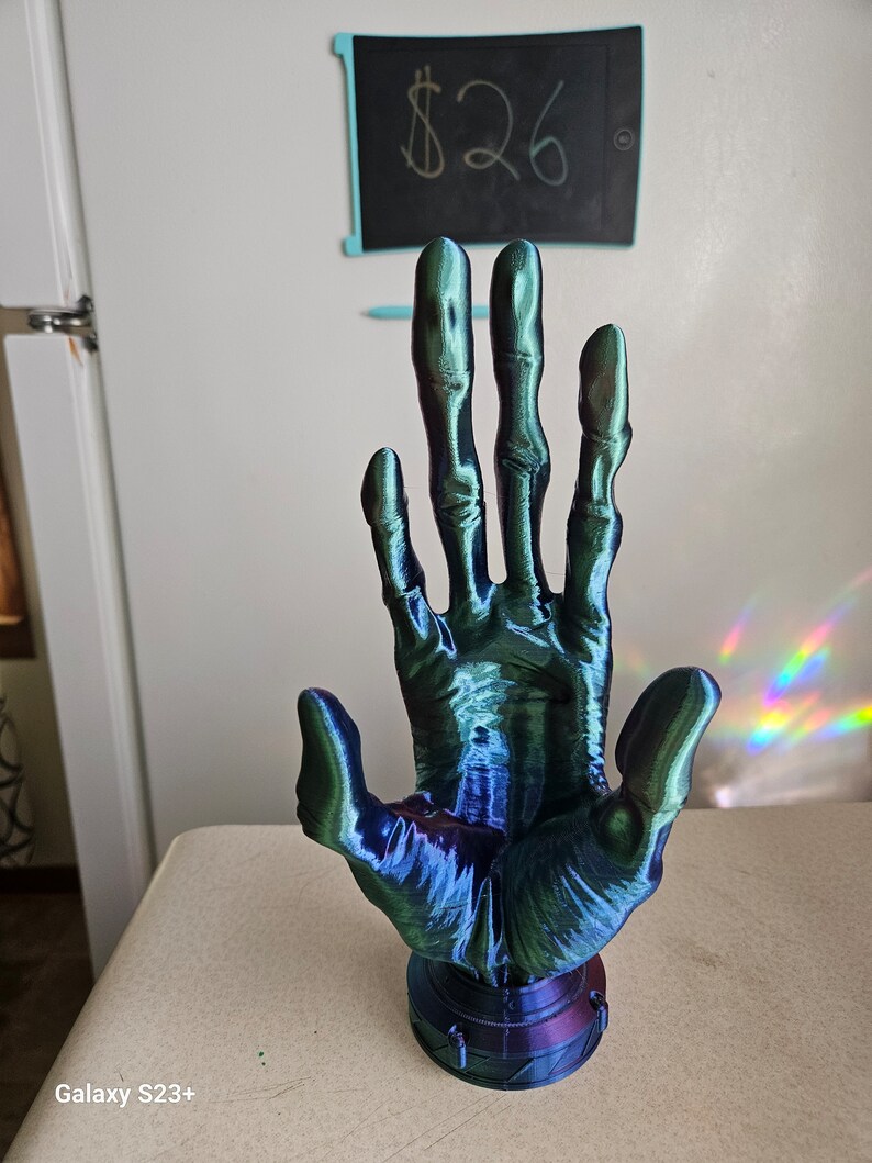 Alien Hand Controller Stand 6 Fingered Holder in Outer Space Print, 3D ...