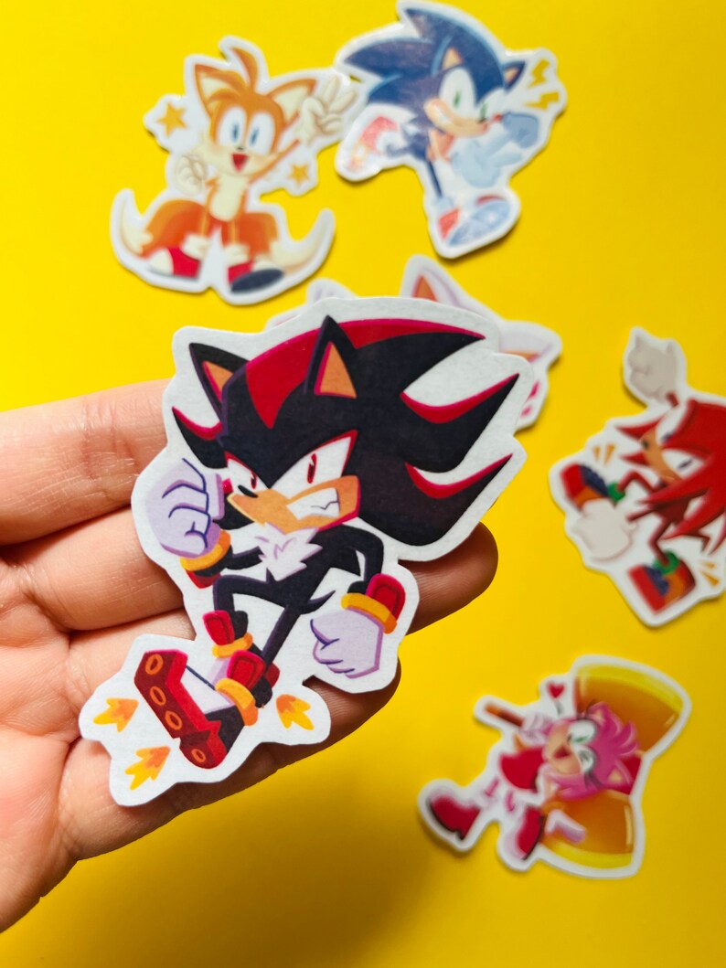 Sonic Stickers Tails, Amy, Knuckles, Shadow, Rouge - Etsy Australia