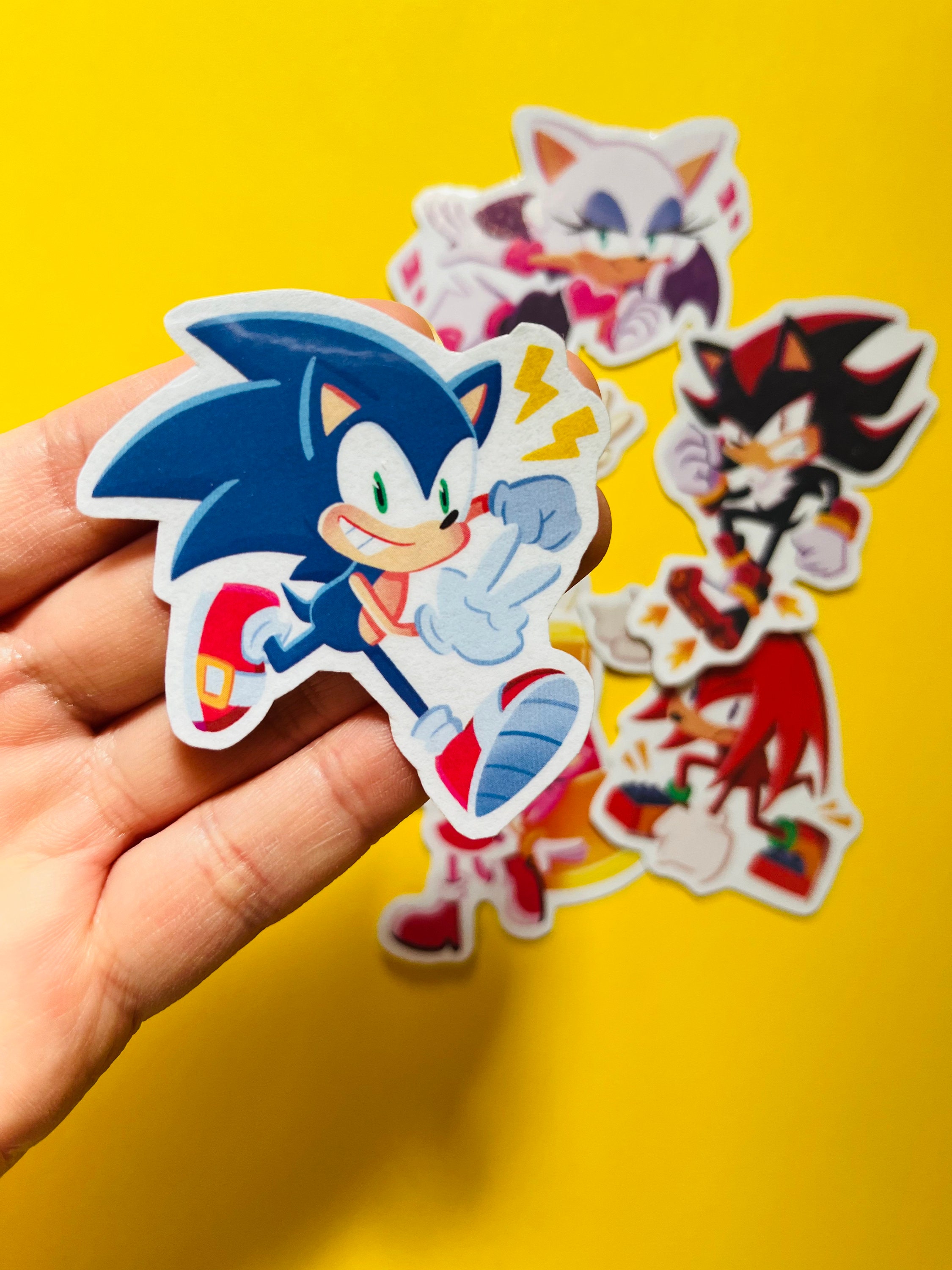Sonic Stickers Tails, Amy, Knuckles, Shadow, Rouge - Etsy