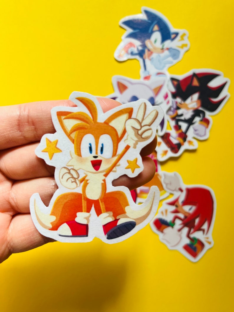 Sonic Stickers Tails, Amy, Knuckles, Shadow, Rouge - Etsy Australia