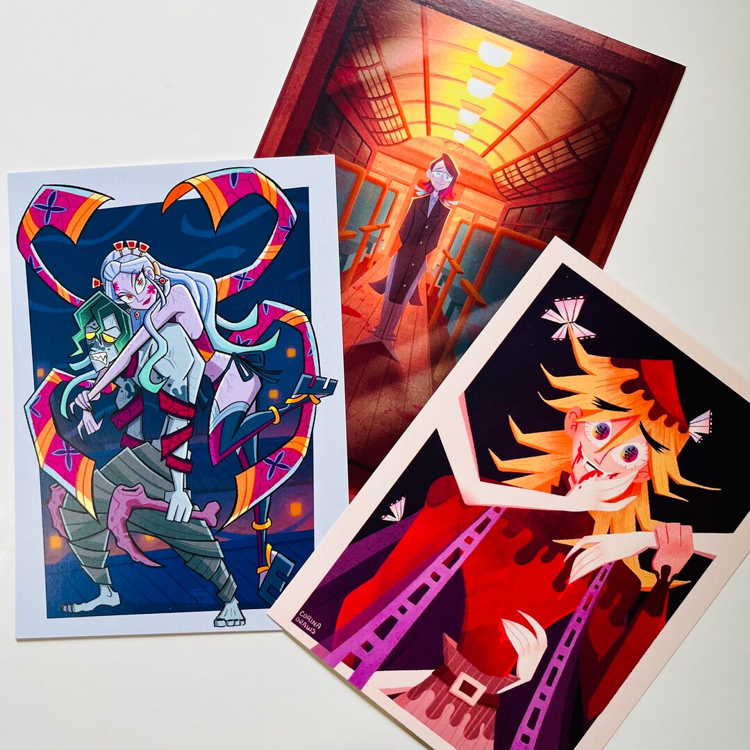 Upper and Lower Demons Douma, Gyutaro, Daki, Enmu Prints - Etsy
