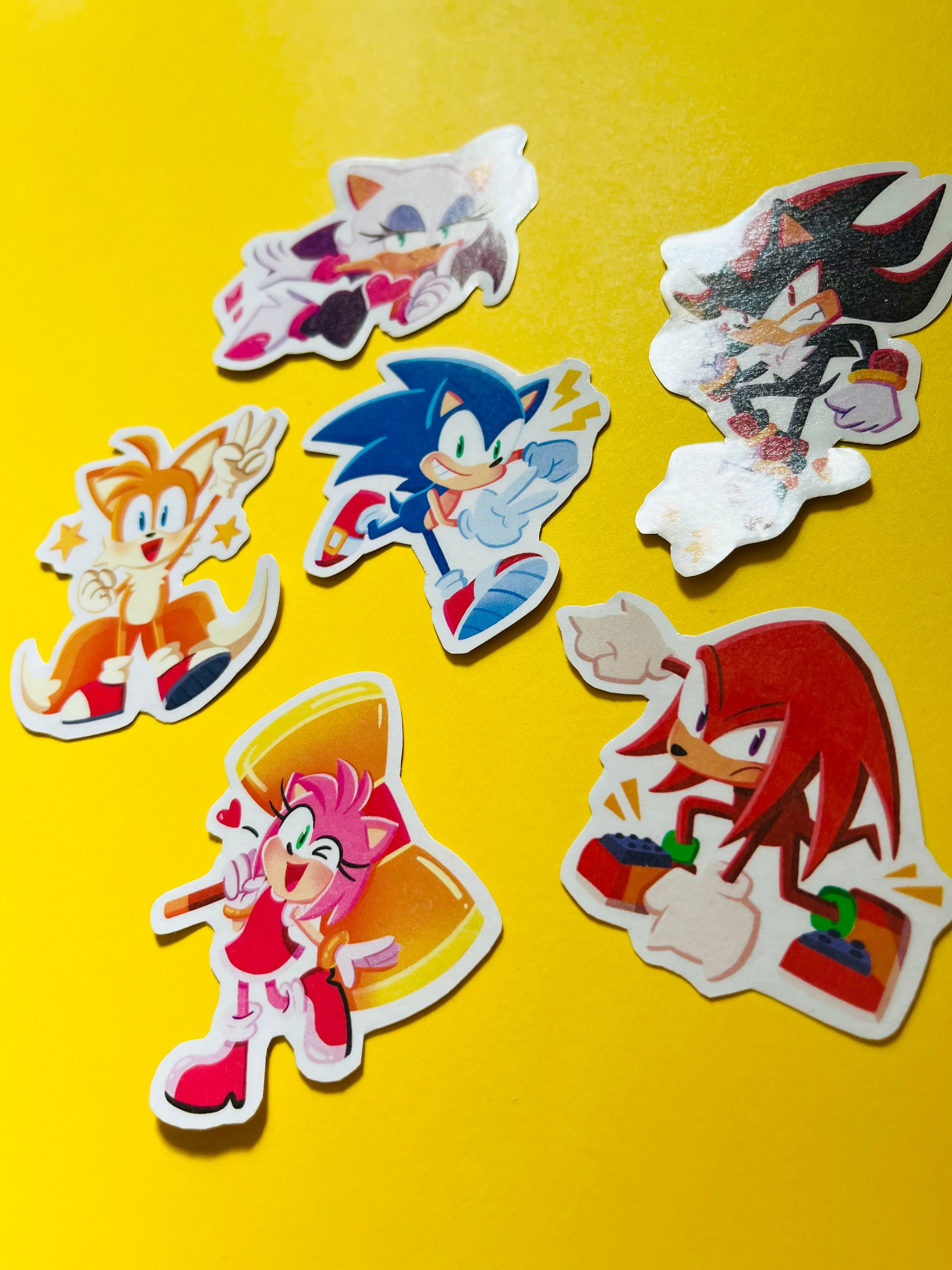 Sonic Stickers Tails, Amy, Knuckles, Shadow, Rouge - Etsy