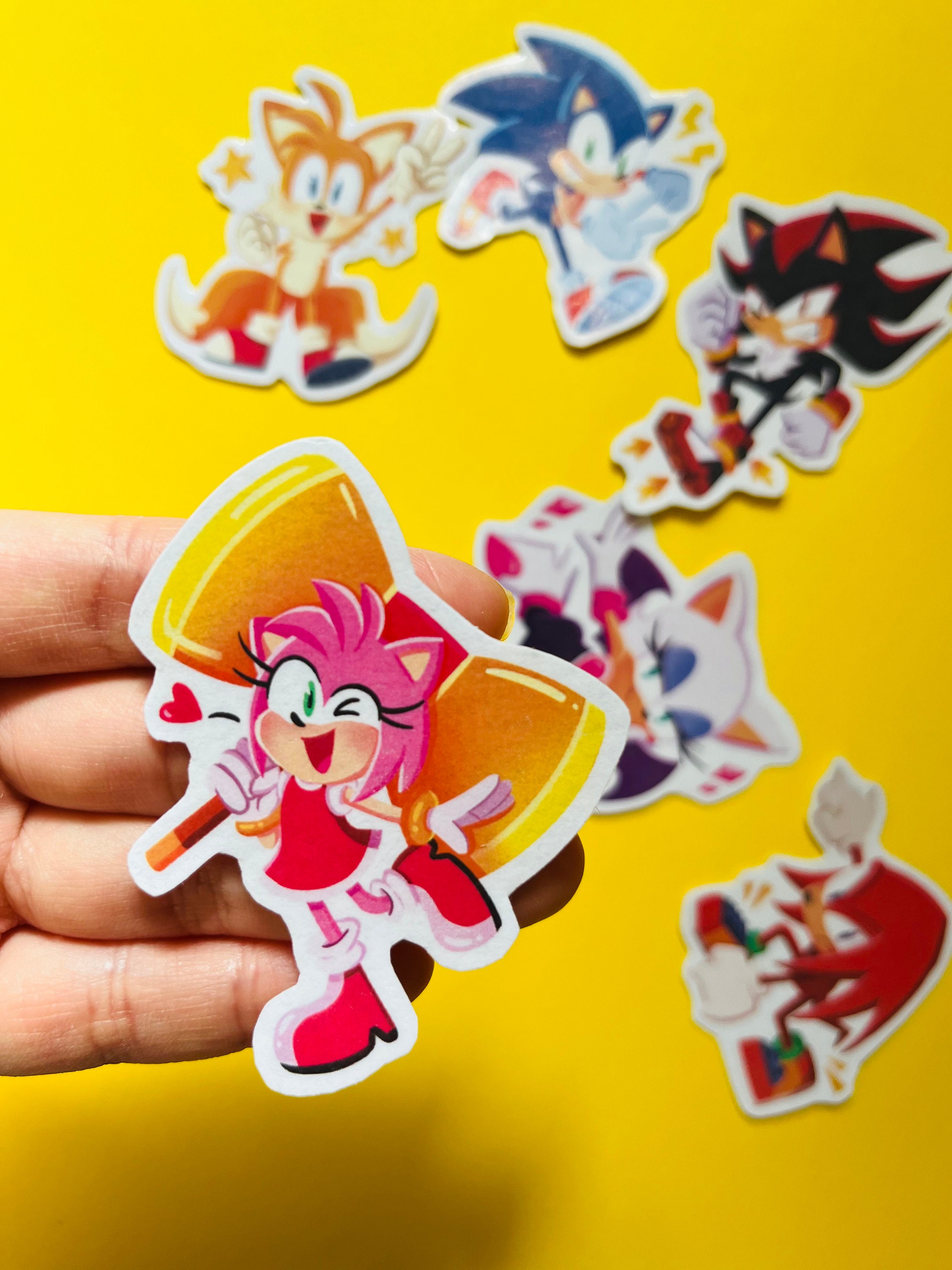 Sonic Stickers Tails, Amy, Knuckles, Shadow, Rouge - Etsy