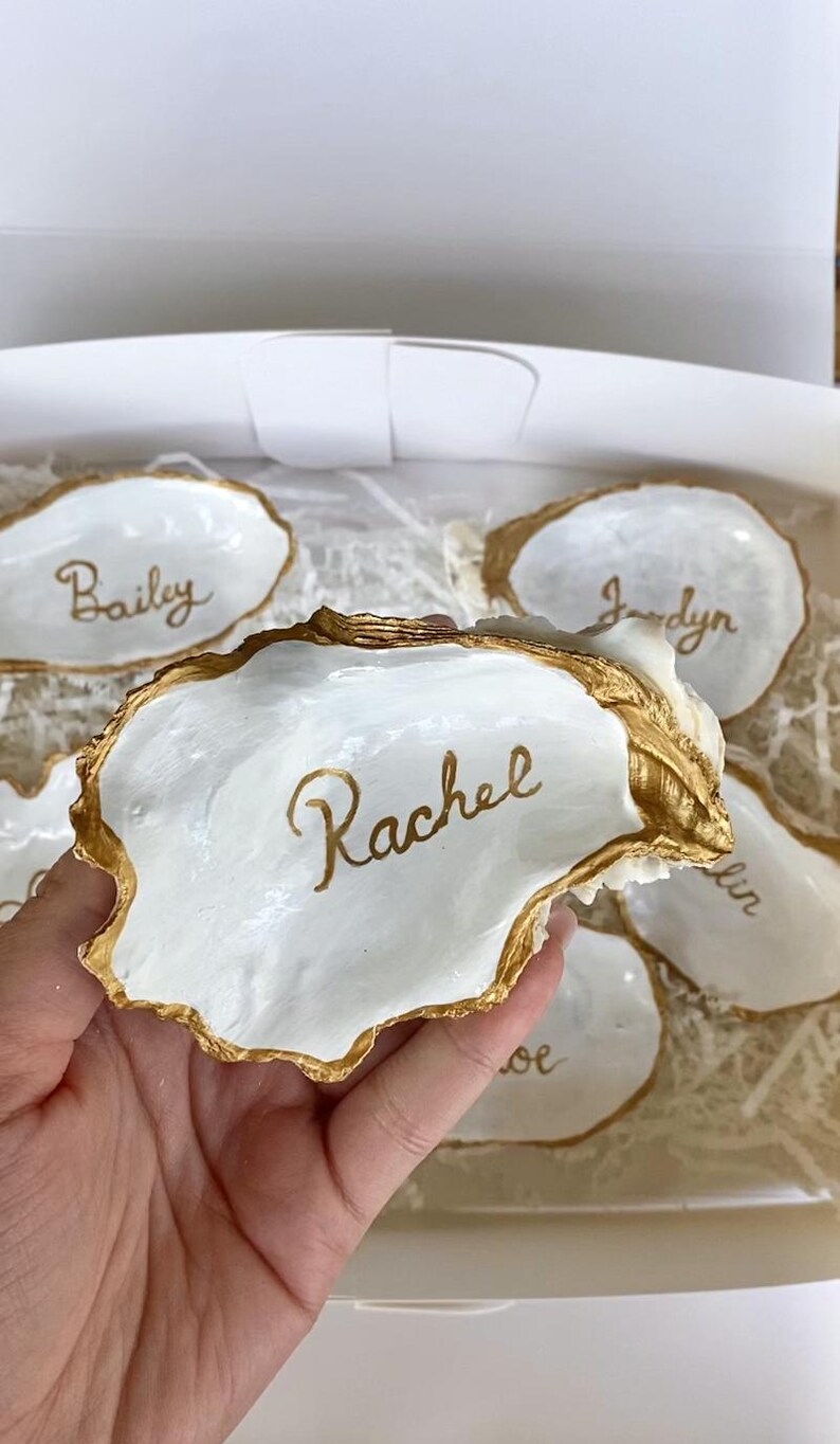 Custom Painted Calligraphy Shells- Weddings, Bachelorettes, Gifts ...