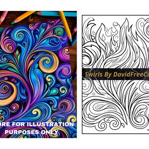 120 Swirls Coloring Book Swirl Patterns Images for Adult Coloring Pages ...