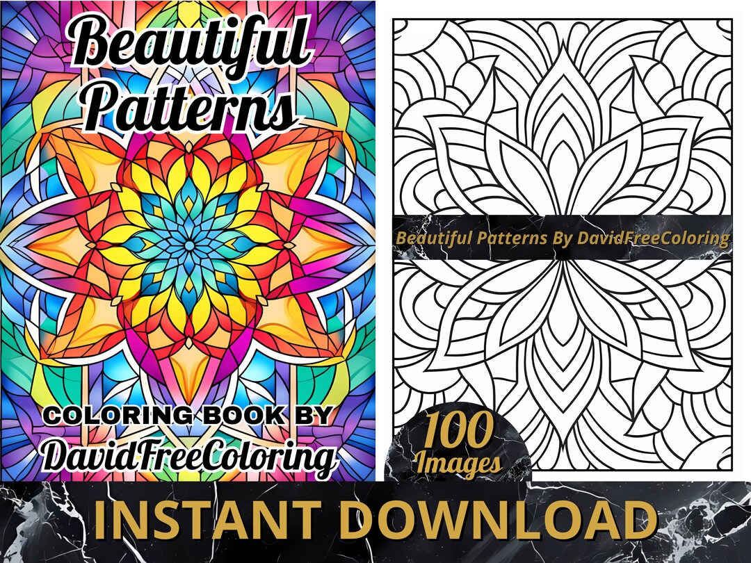 100 Beautiful Pattern Coloring Book Patterns Images for Adult Coloring ...